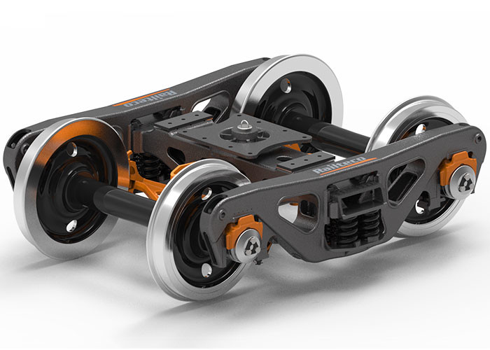 1000mm Gauge Railway 4 Wheel Bogie Gauge Meter Ø724mm Diameter Roda